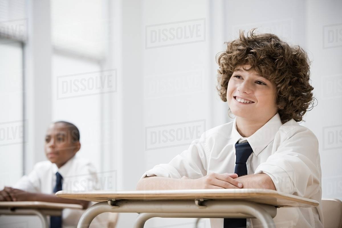 Boys in classroom - Royalty-free Stock Photo | Dissolve