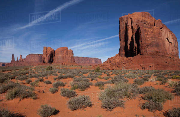 Sandstone buttes, Monument Valley Navajo Tribal Park, Utah, USA ...