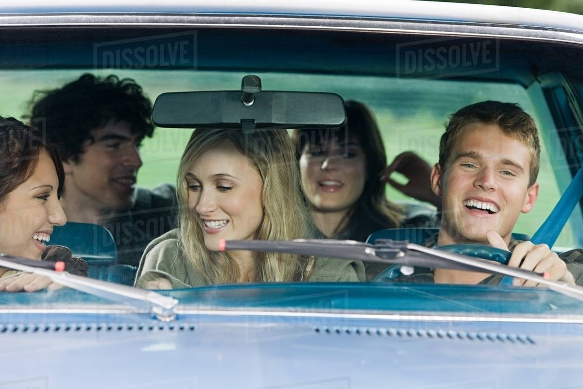 Friends in a car - Royalty-free Stock Photo | Dissolve