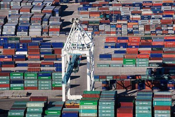 Container terminal at port of miami - Royalty-free Stock Photo | Dissolve