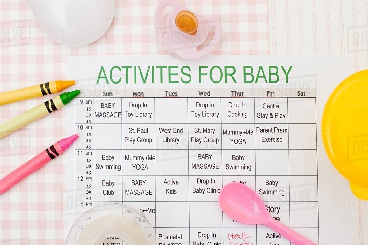 Timetable of activities for baby - Royalty-free Stock Photo | Dissolve