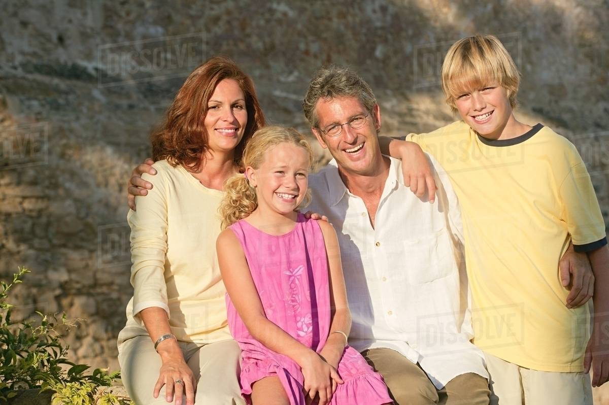 Two generation family outdoors - Royalty-free Stock Photo | Dissolve