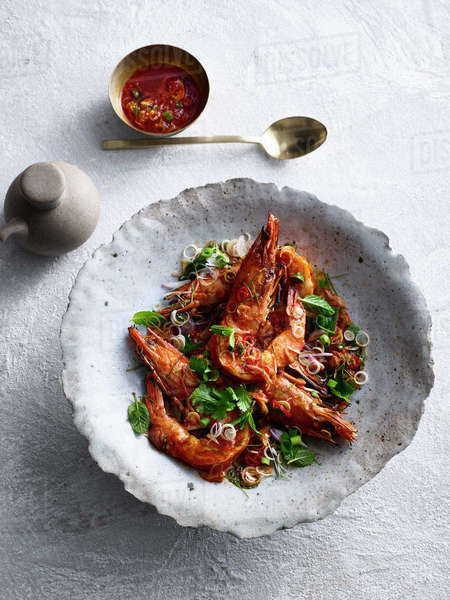 Pla Goong shrimp meal - Stock Photo - Dissolve