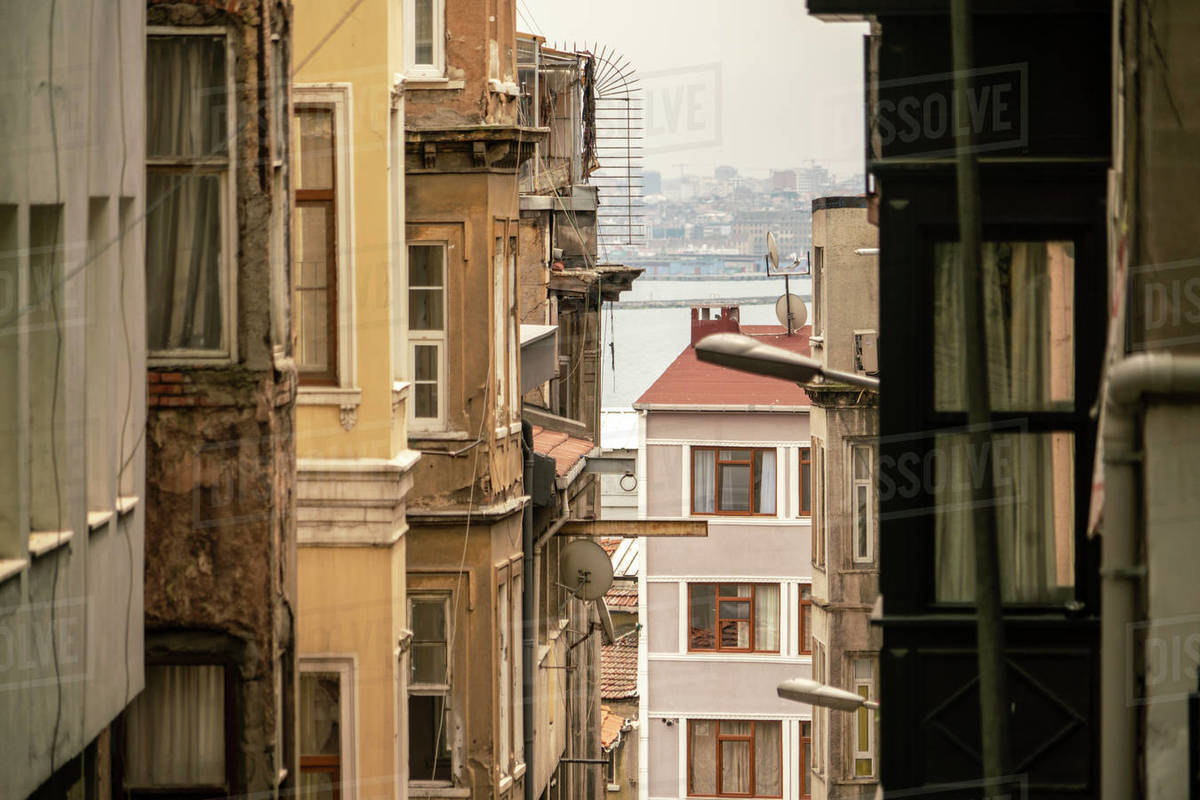 Turkey, Istanbul, Old residential buildings - Royalty-free Stock Photo ...