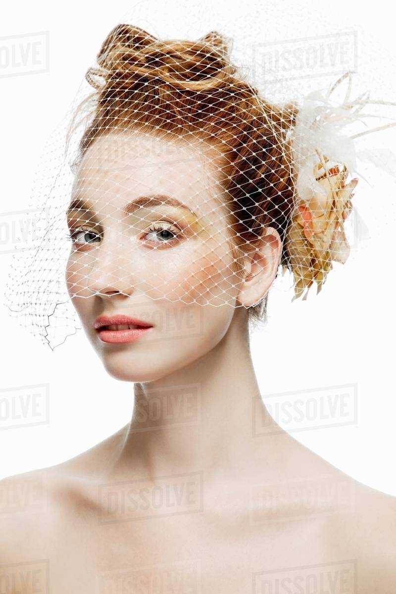 Woman with netting covering face - Royalty-free Stock Photo | Dissolve
