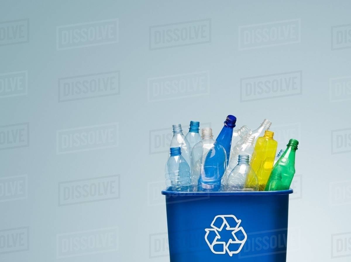 Plastic bottles in a recycling bin - Royalty-free Stock Photo | Dissolve