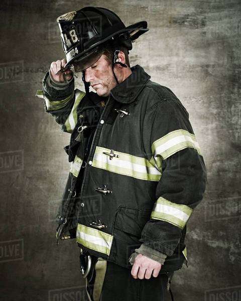 Portrait of a firefighter - Royalty-free Stock Photo | Dissolve