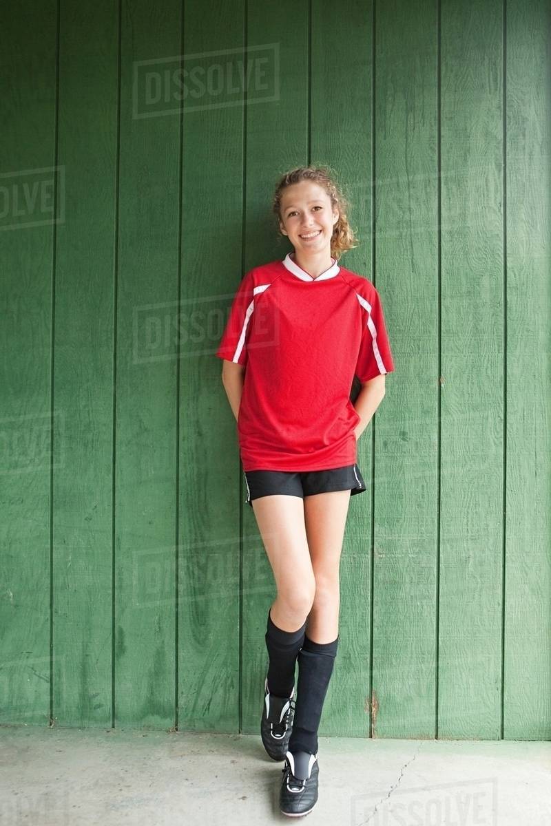 Portrait of a girl soccer player - Royalty-free Stock Photo | Dissolve