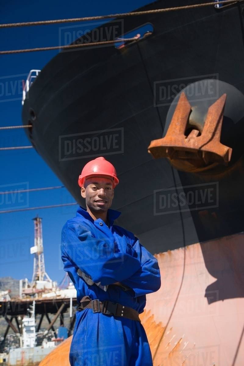 Portrait of a harbour worker - Royalty-free Stock Photo | Dissolve