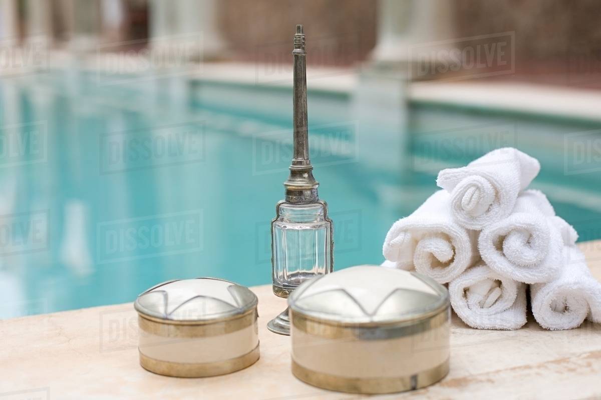 Objects by swimming pool - Royalty-free Stock Photo | Dissolve