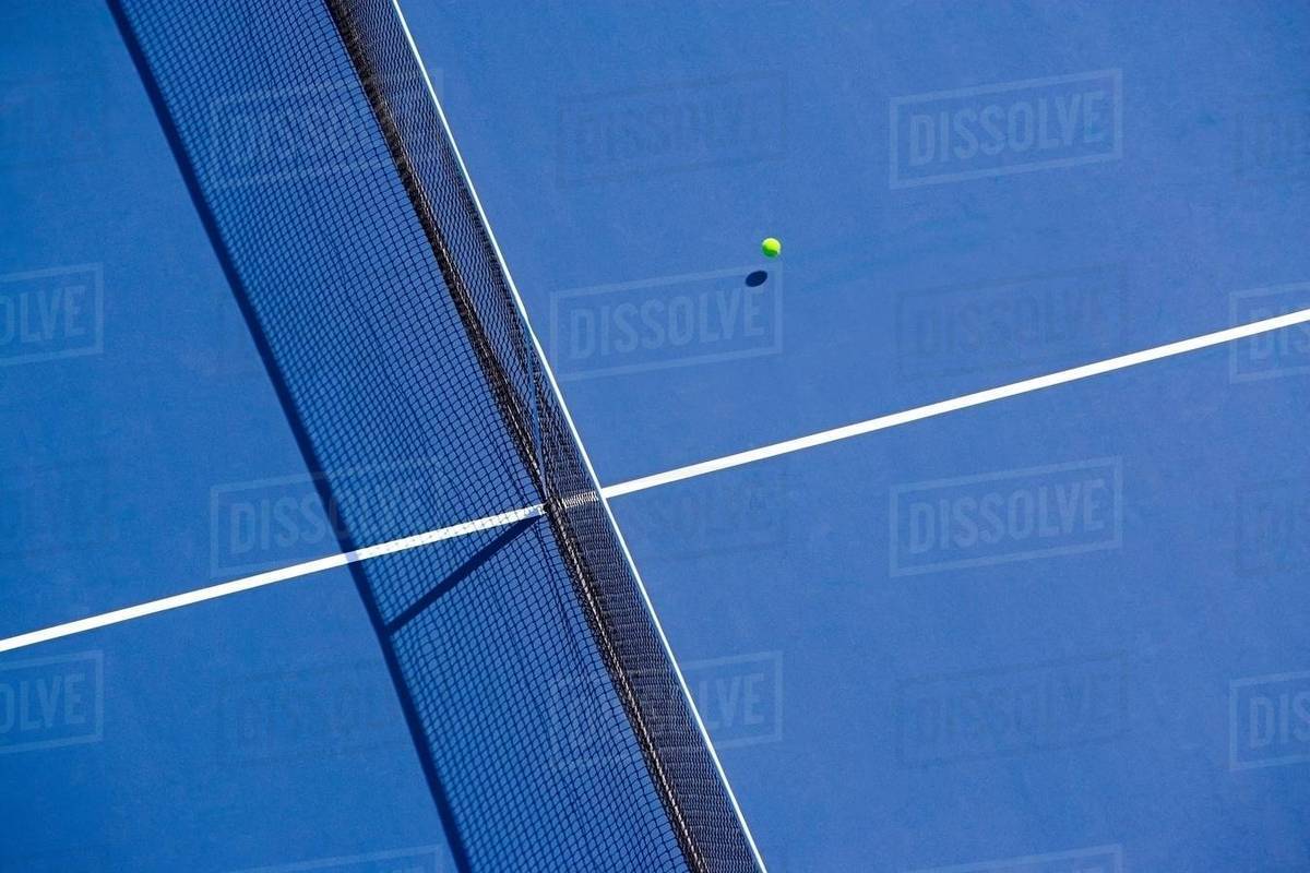Blue tennis court - Royalty-free Stock Photo | Dissolve
