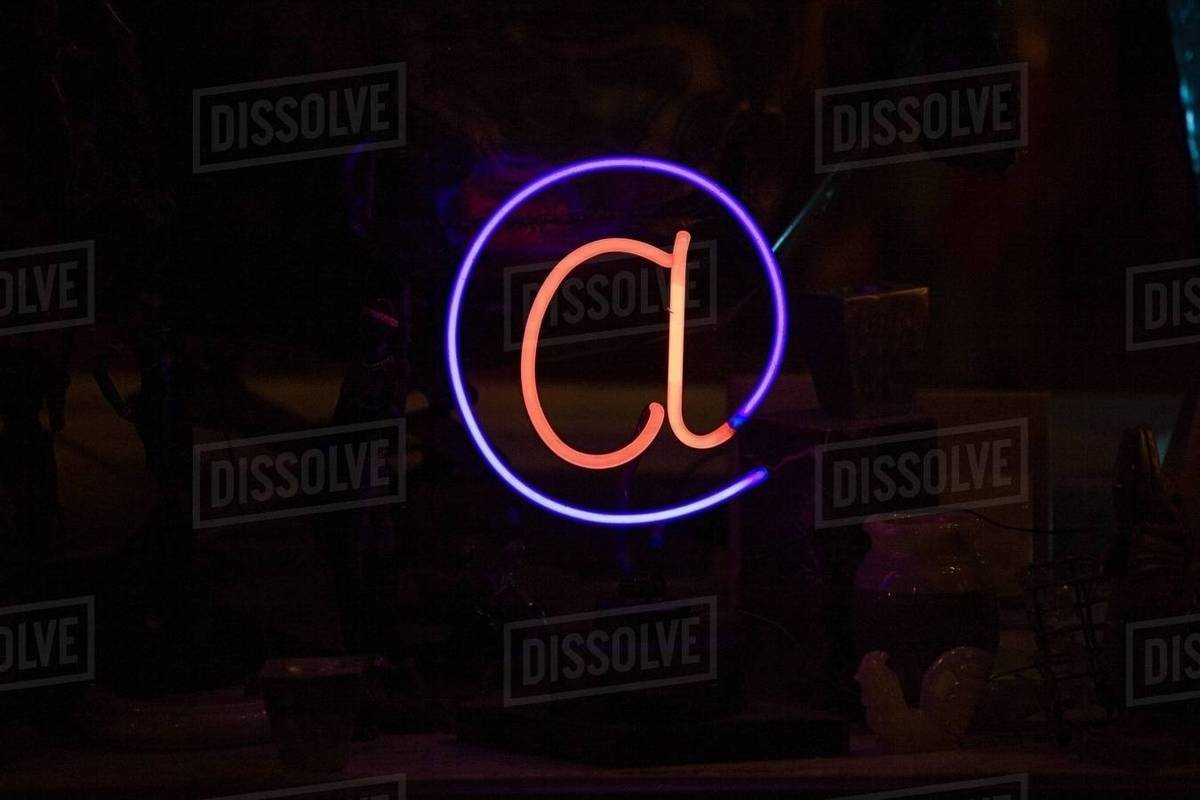 Neon sign for internet - Royalty-free Stock Photo | Dissolve