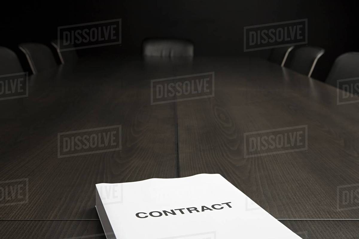 Contract on a conference table - Royalty-free Stock Photo | Dissolve