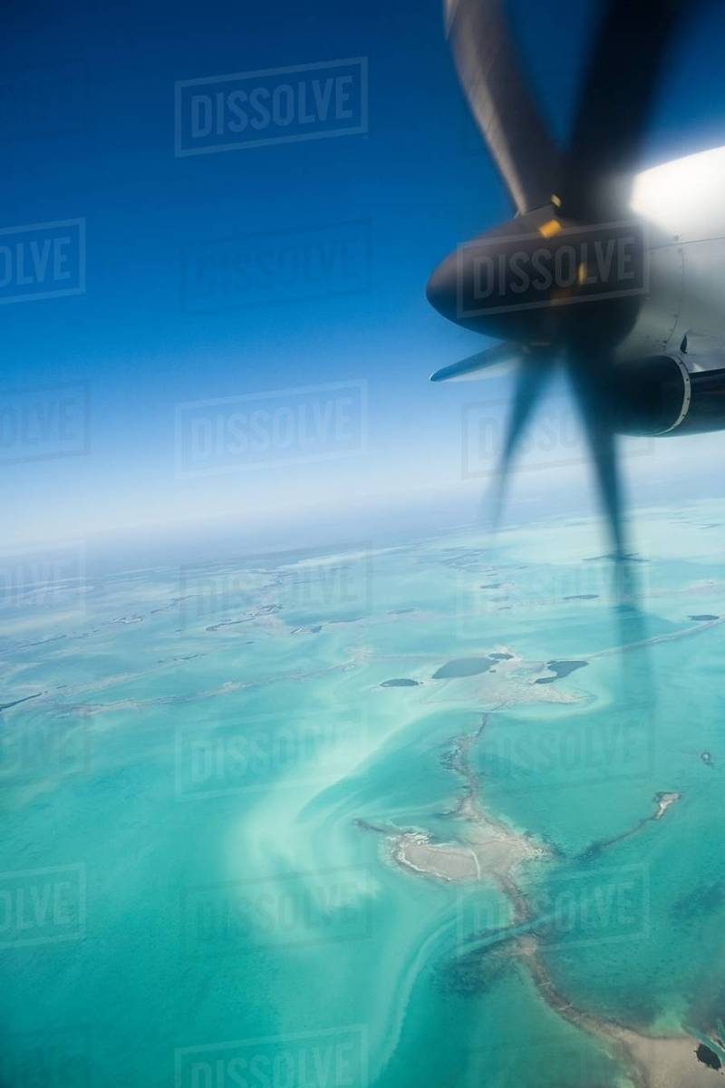 Airplane over florida - Royalty-free Stock Photo | Dissolve