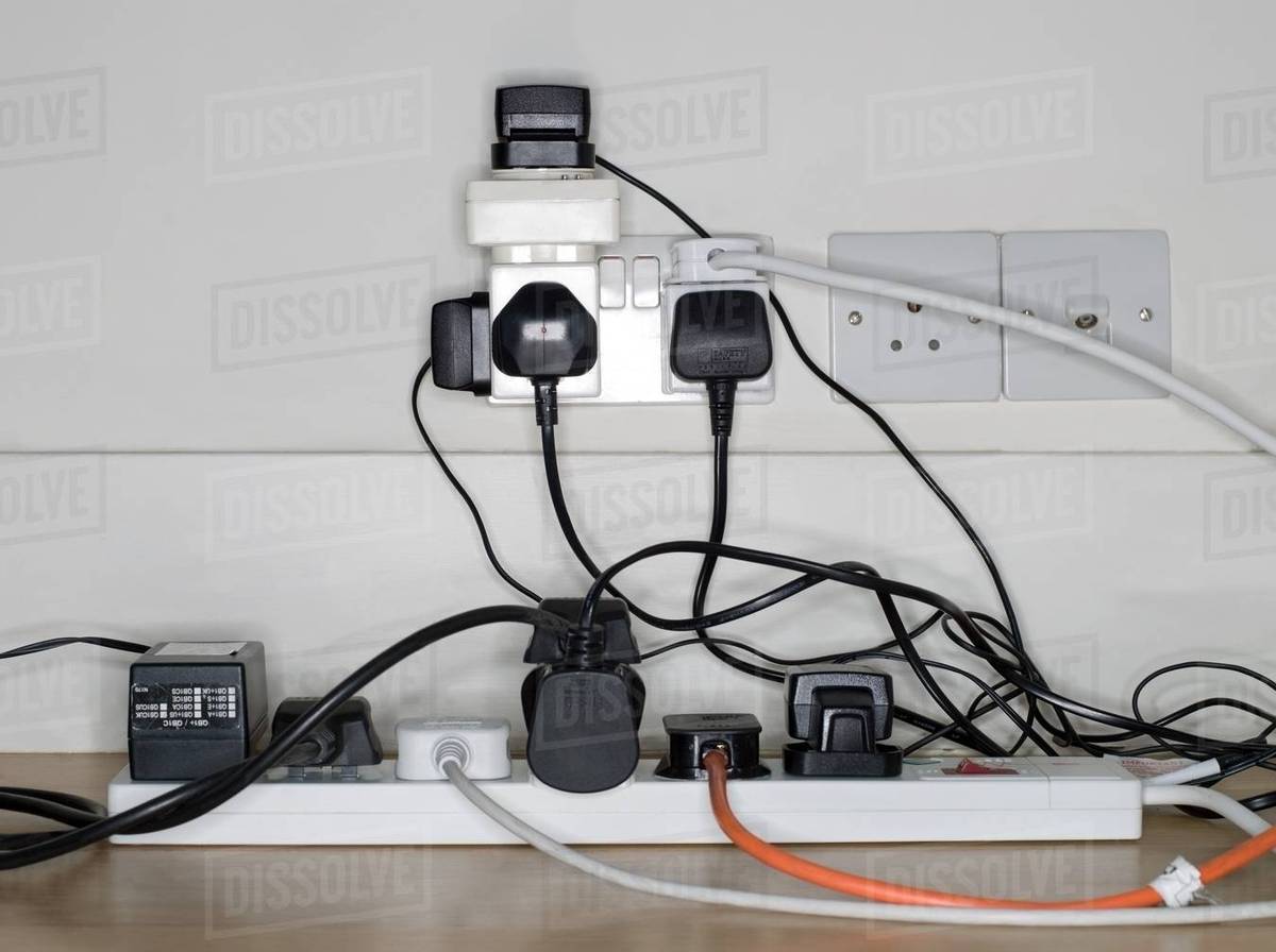 Plug sockets and cables - Stock Photo - Dissolve