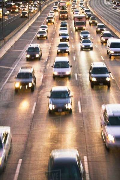 Cars on freeway - Stock Photo - Dissolve