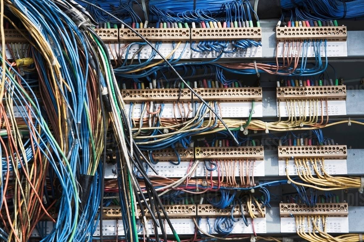 Close up of old network cables - Royalty-free Stock Photo | Dissolve