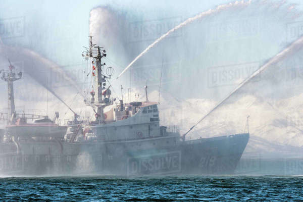 KAMCHATKA, RUSSIA - APR 27, 2019: Firefighting-rescue ship of Pacific ...