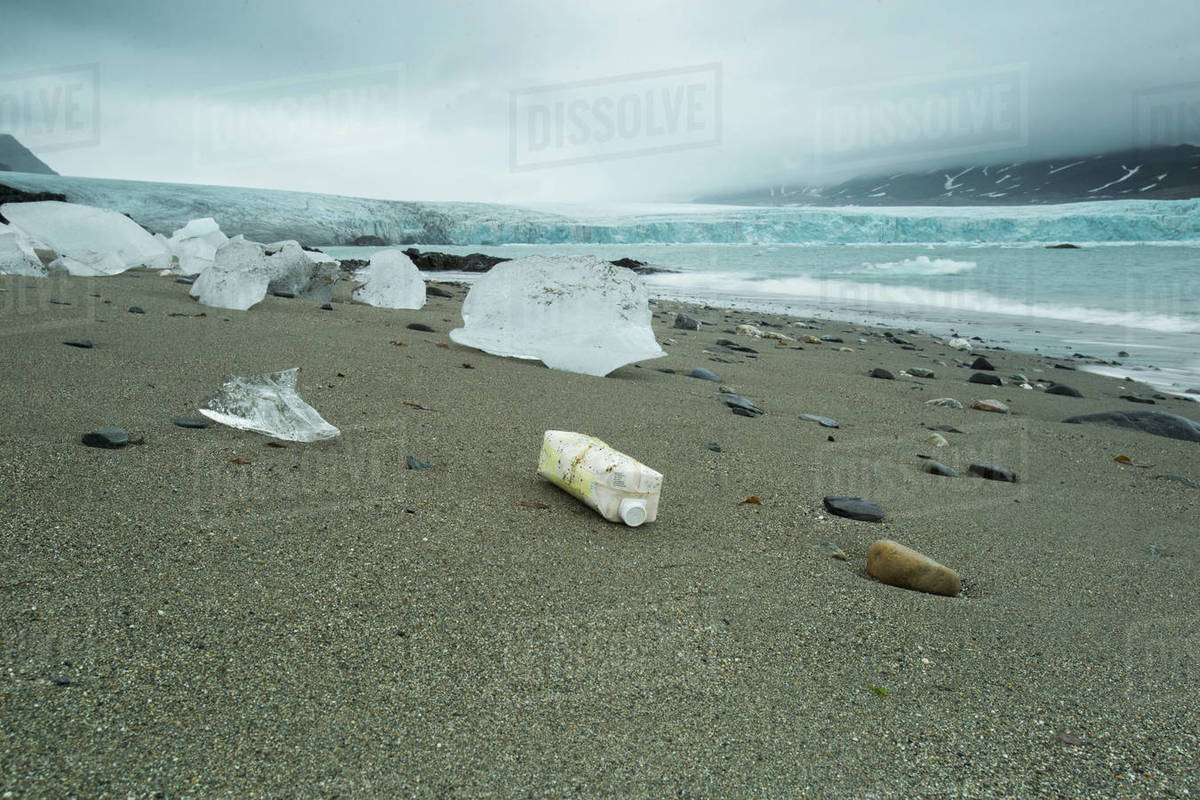 Plastic pollution in Arctic coast. - Royalty-free Stock Photo | Dissolve