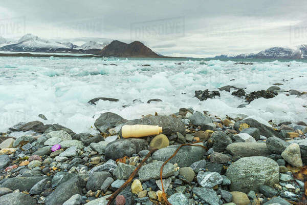 Plastic pollution in Arctic coast. - Royalty-free Stock Photo | Dissolve