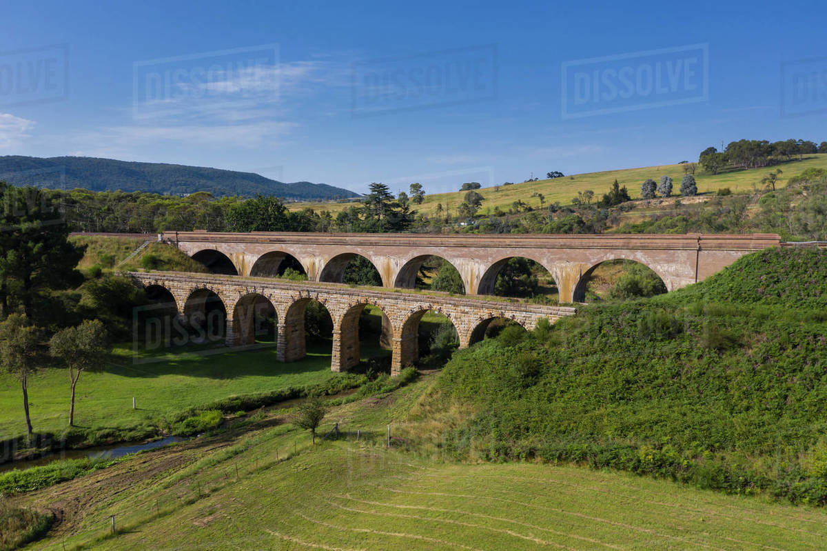 An old train viaduct in the countryside - Royalty-free Stock Photo ...