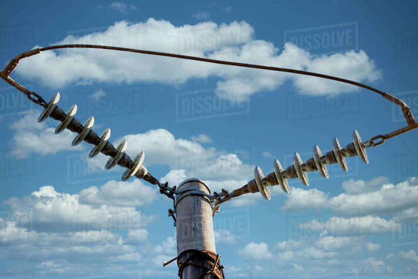 A transmission line cable system connected to an assembly bracket ...