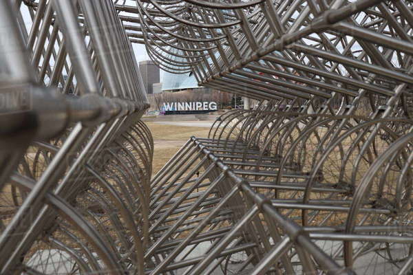 Winnipeg sign at the forks - Stock Photo - Dissolve