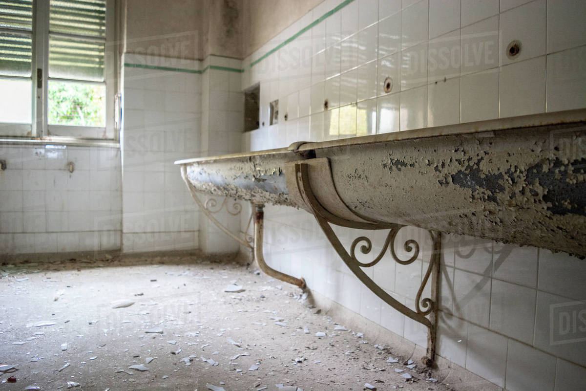 Decay sink in old abandoned destroyed building - Royalty-free Stock ...