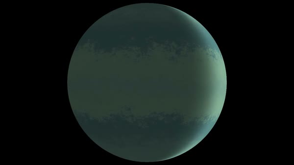 TRAPPIST-1d exoplanet. Animation showing one full rotation of the ...