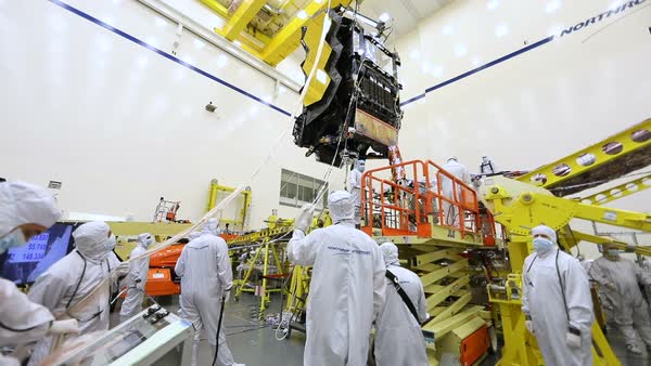 James Webb Space Telescope mirror assembly - Stock Video Footage - Dissolve