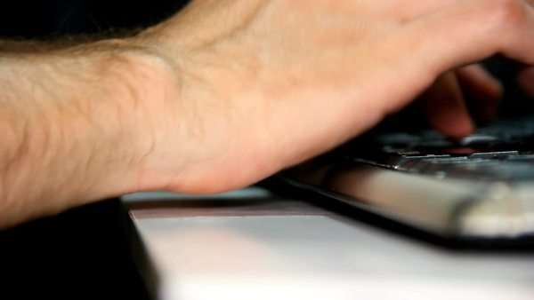 Carpal syndrome after typing on keyboard and mouse, damage of wrist in ...