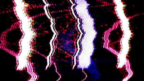 Television and video distortion and static filmed by untuning an old tv ...