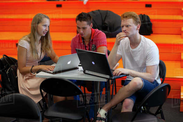 Belarus, Minsk city, August 06, 2017. Programmers Office. IT people ...