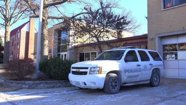 Establishing shot of the police station in Ferguson, Missouri. - Stock ...