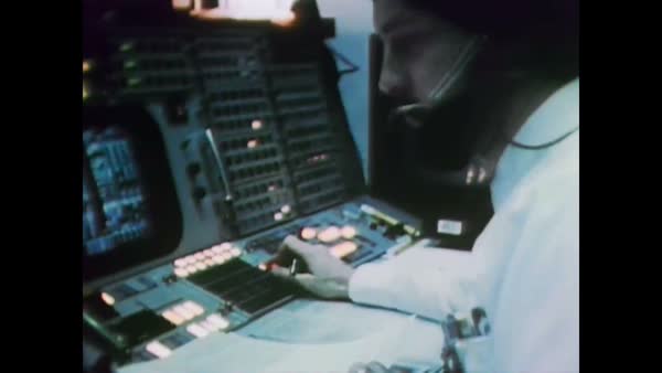 The mission control center is shown and a thermal test is conducted ...