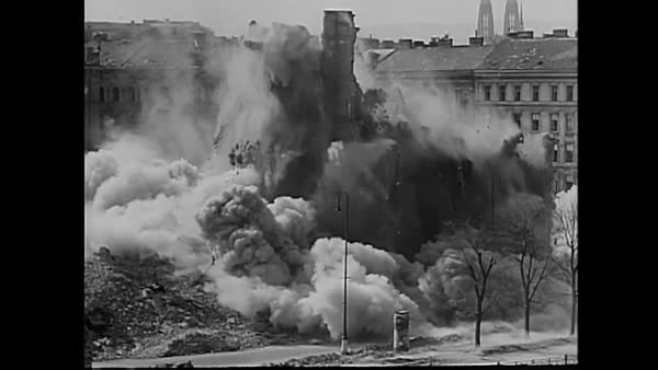 Damaged structures and buildings from the war are demolished to make ...