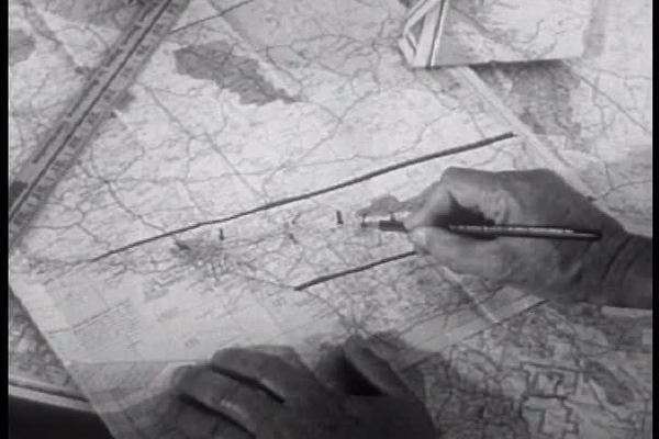 A map is a useful guide for road trips with a checklist in the 1950s ...