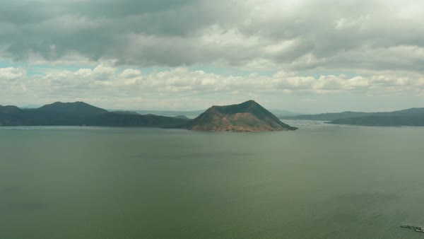 Taal Volcano on Luzon Island top view, Tagaytay, Philippines. - Stock ...