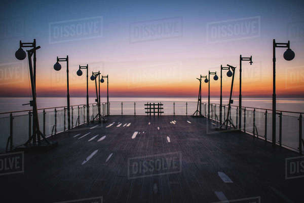 Sunset On The Pier - Royalty-free Stock Photo | Dissolve