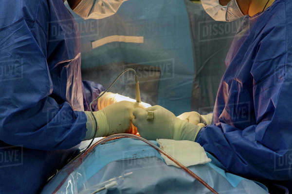 Process surgery operation of trauma using medical equipment in ...