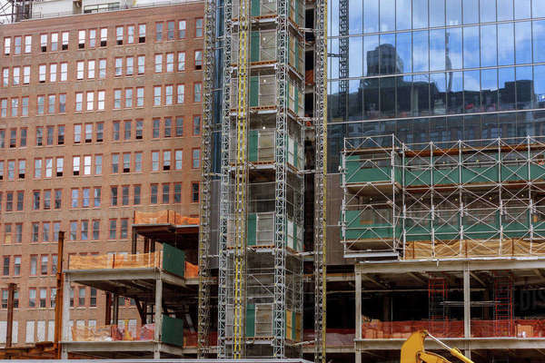 Steel design for building under construction site metal beams structure ...