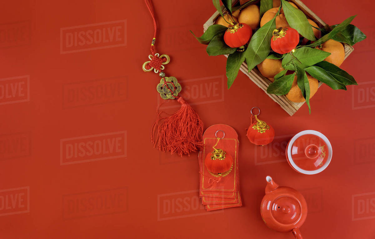 Chinese Lunar New Year celebrations with red envelope Ang Pau asian ...