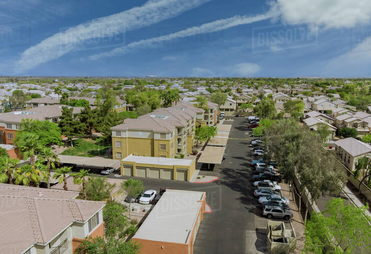Panorama Avondale small town of the aerial view at roofs of houses near ...