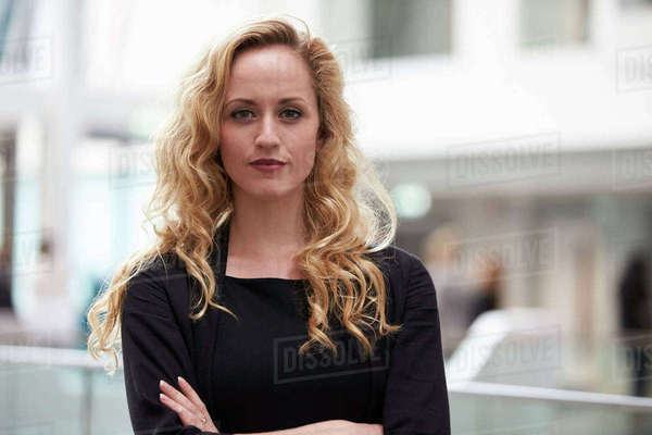 Head and shoulders portrait of businesswoman in office - Stock Photo ...