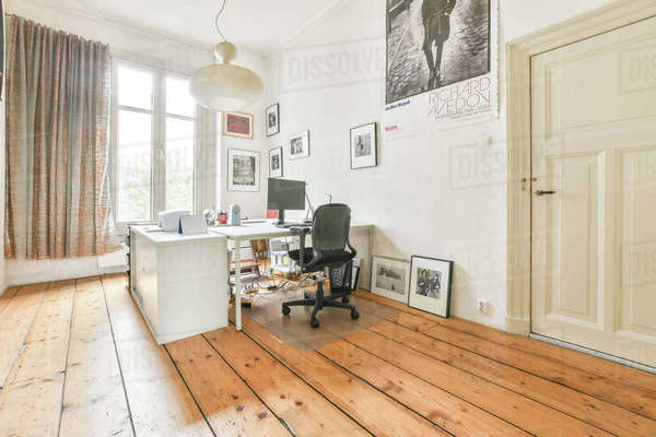 Interior of a office room in a luxury house - Royalty-free Stock Photo ...