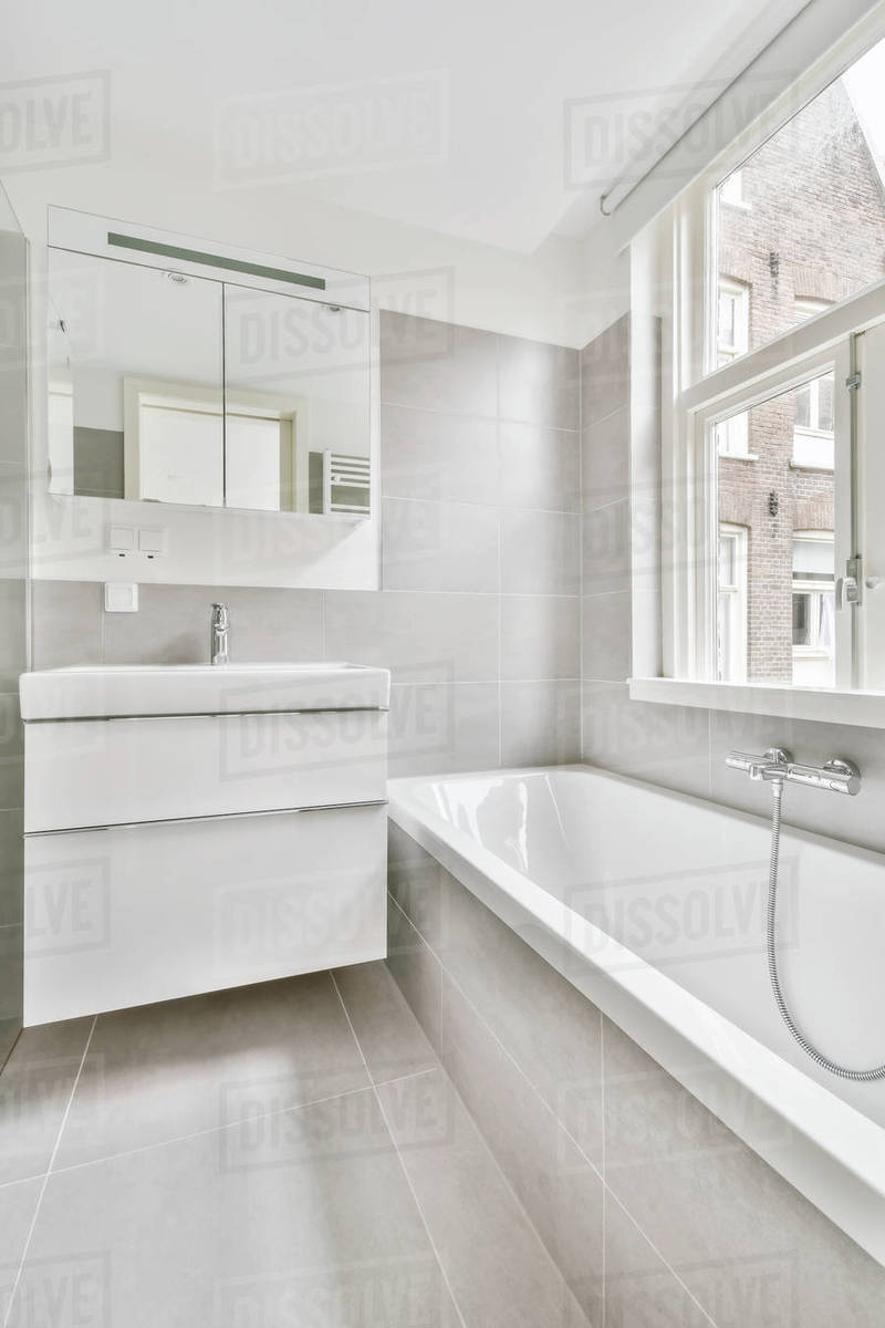 Interior design of a simple modern bathroom - Royalty-free Stock Photo ...