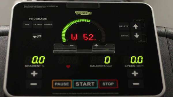 Running treadmill dashboard - Stock Video Footage - Dissolve