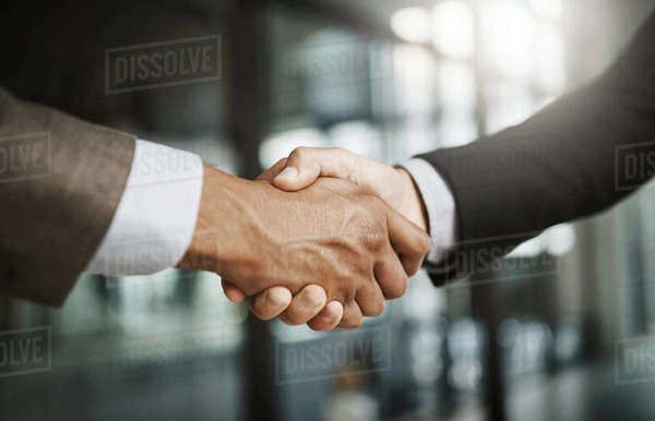 Business men in handshake hand showing success, support and trust ...