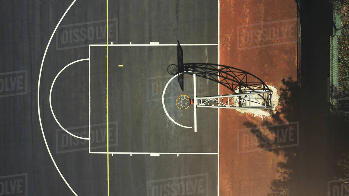 Aerial background basketball court, sports playground and outdoor ...