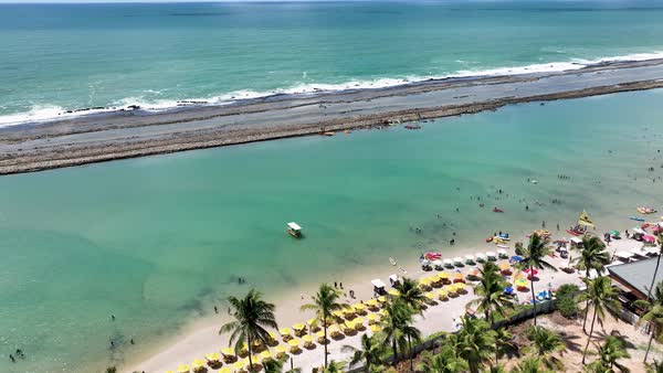 Northeastern Brazil Skyline At Port Of Chickens In Pernambuco Brazil ...